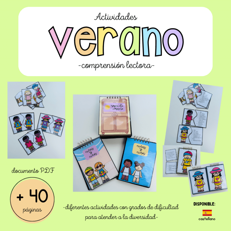 Actividades verano- Comprensión lectora – Un mundo para educar